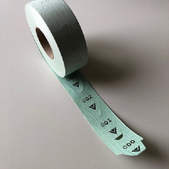 Volgnummerrol Blauw - 10 rollen - 2000st per rol - nummering 001-999 | bol