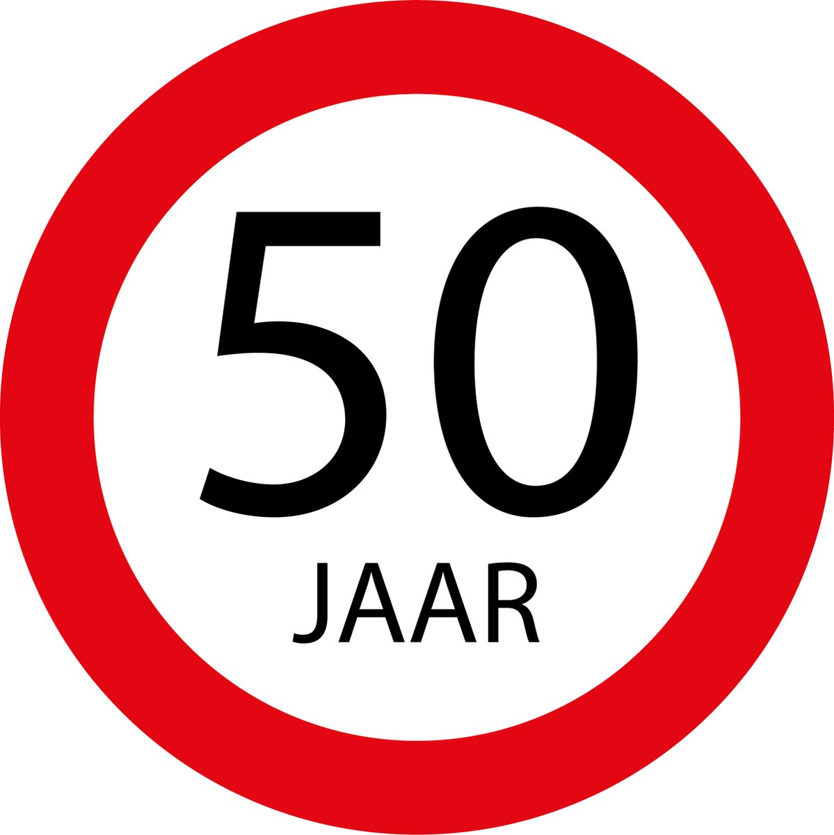 Raamsticker '50 jaar' verkeersbord | 80x80cm | Herbruikbaar! | bol.com