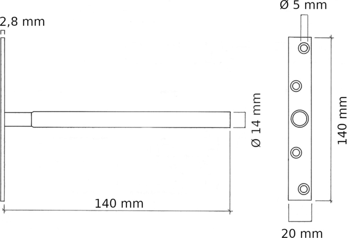 Plankdrager blinde montage - 150mm - Onzichtbare plankdragers - 2 stuks ...