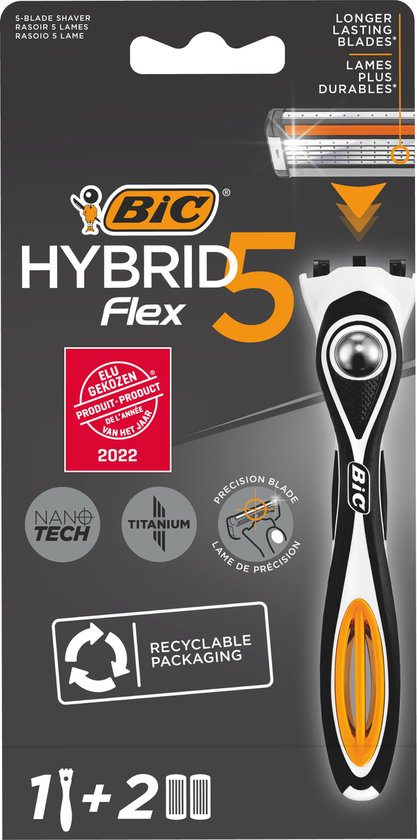 BIC scheermesjes - Hybrid 5 Flex Scheersysteem voor Mannen ...