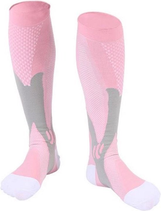 Inuk - Compressiekousen Roze L / XL - Dames - Maat 40 - 45 | bol.com