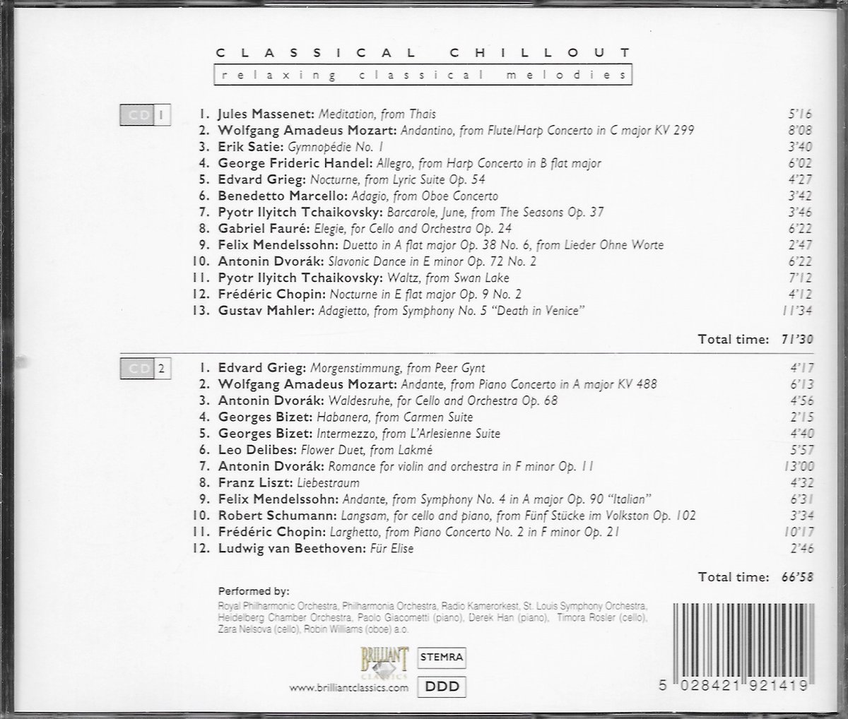 Classical Chillout: Relaxing Classical Melodies, various artists | CD ...