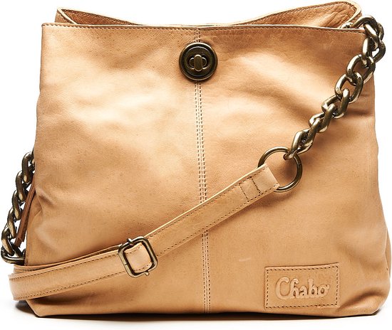 Chabo Bags -Chain Small - Crossbody - Leer - Beige | bol