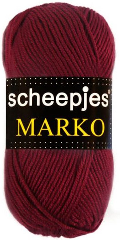 Scheepjes marko in de kleur donker rood 8110. Pak met 10 bollen van 50 ...