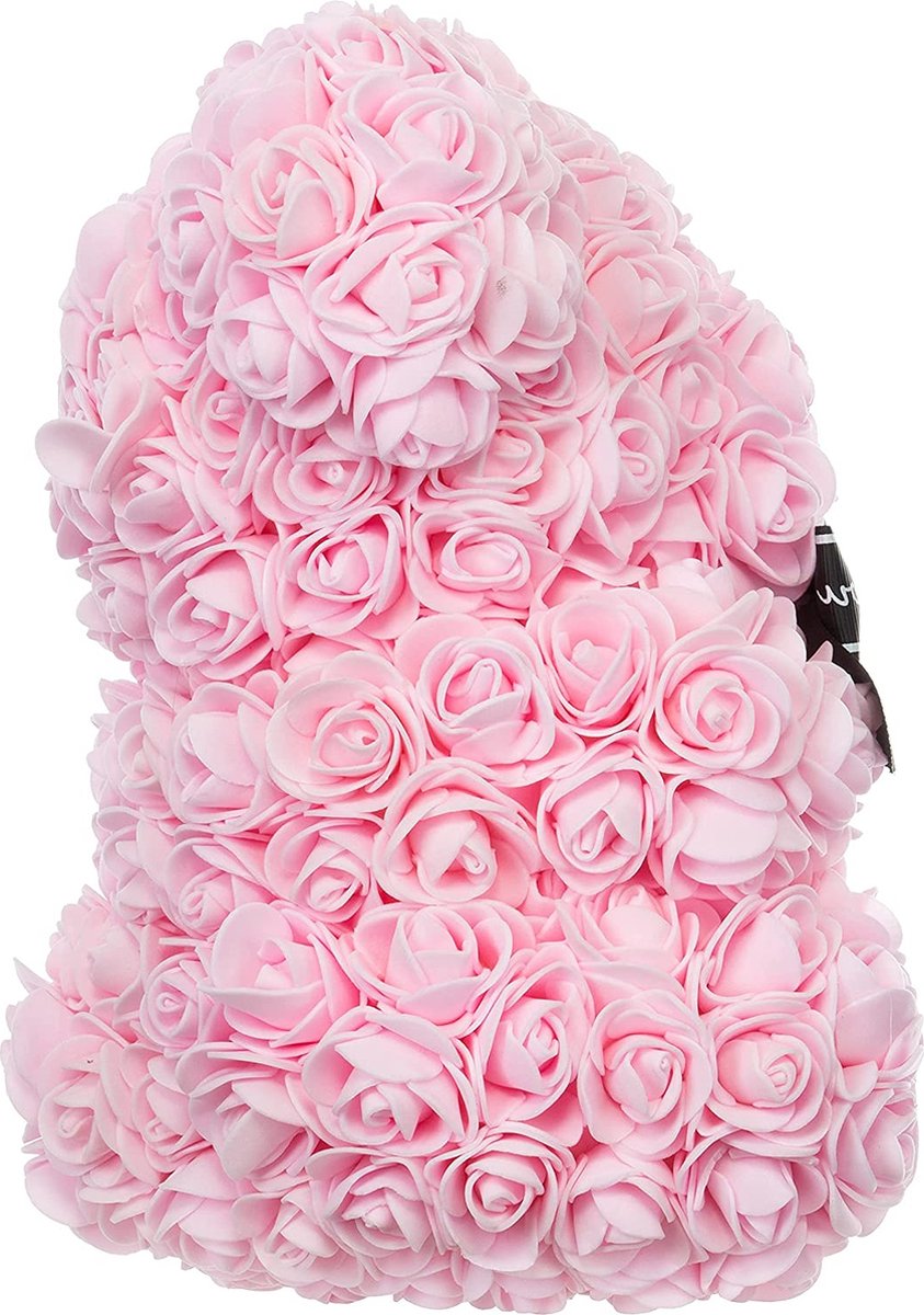 Rozen Roze beer - Flower bear light pink - Bloemen beer - Rose bear ...