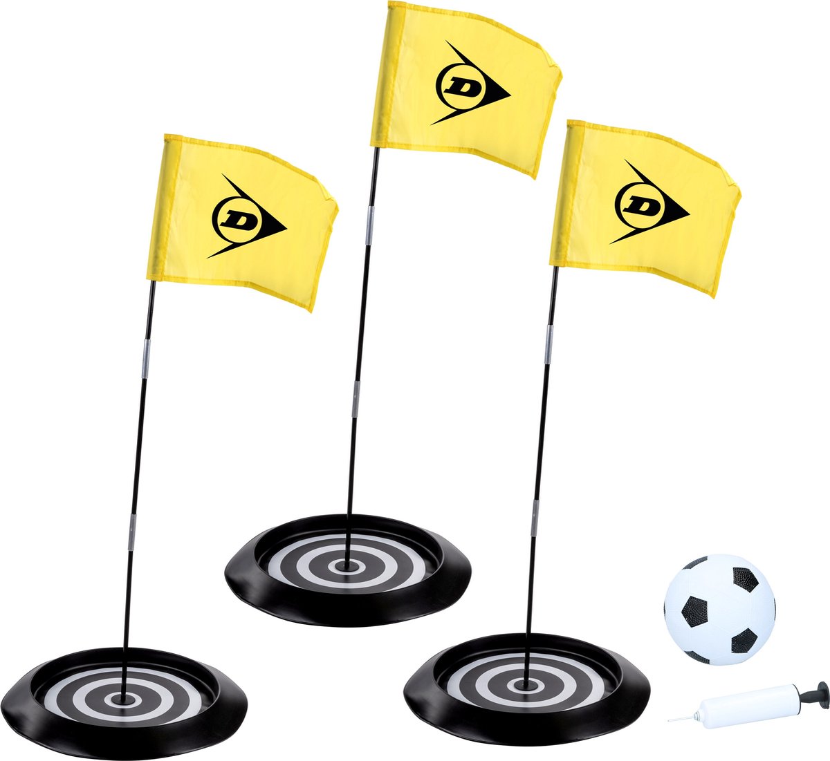 Dunlop Voetbalgolf - Voetgolf - Footgolf - Set 8 Stuks - 3 Vlaggen - 3 ...