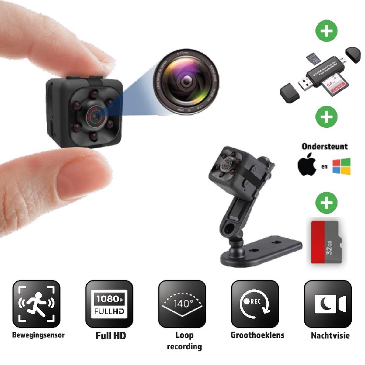 Agellic Mini Spy Camera - Beveiligingscamera - Action Camera ...