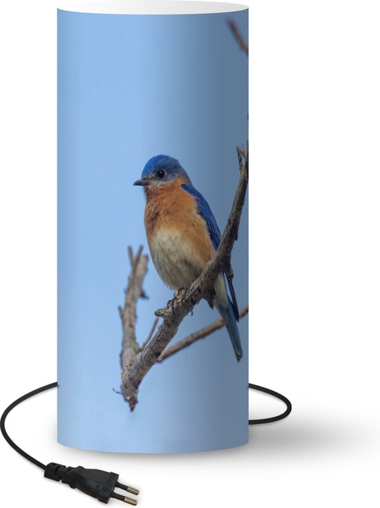 Lampe Bluebird oiseau bleu dans un arbre - 33 cm de haut - Ø14 cm ...