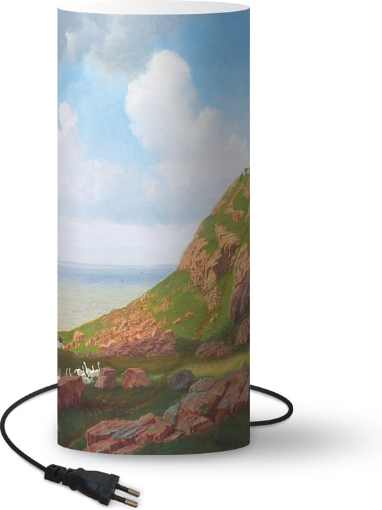 Lampe Klippekyst med lille gåsepige - peinture de Vilhelm Pacht - 54 cm ...