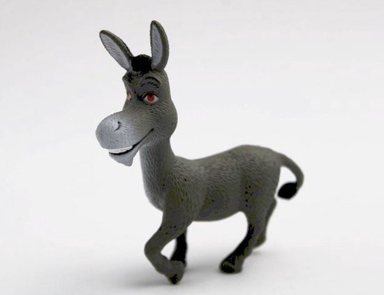 Dreamworks/Shrek - speelfiguur van Donkey - ezel - kunststof - 8,5 cm ...