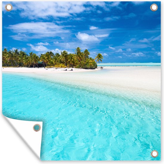 Tuin poster Het One Foot Island is omringd door turquoise water ...