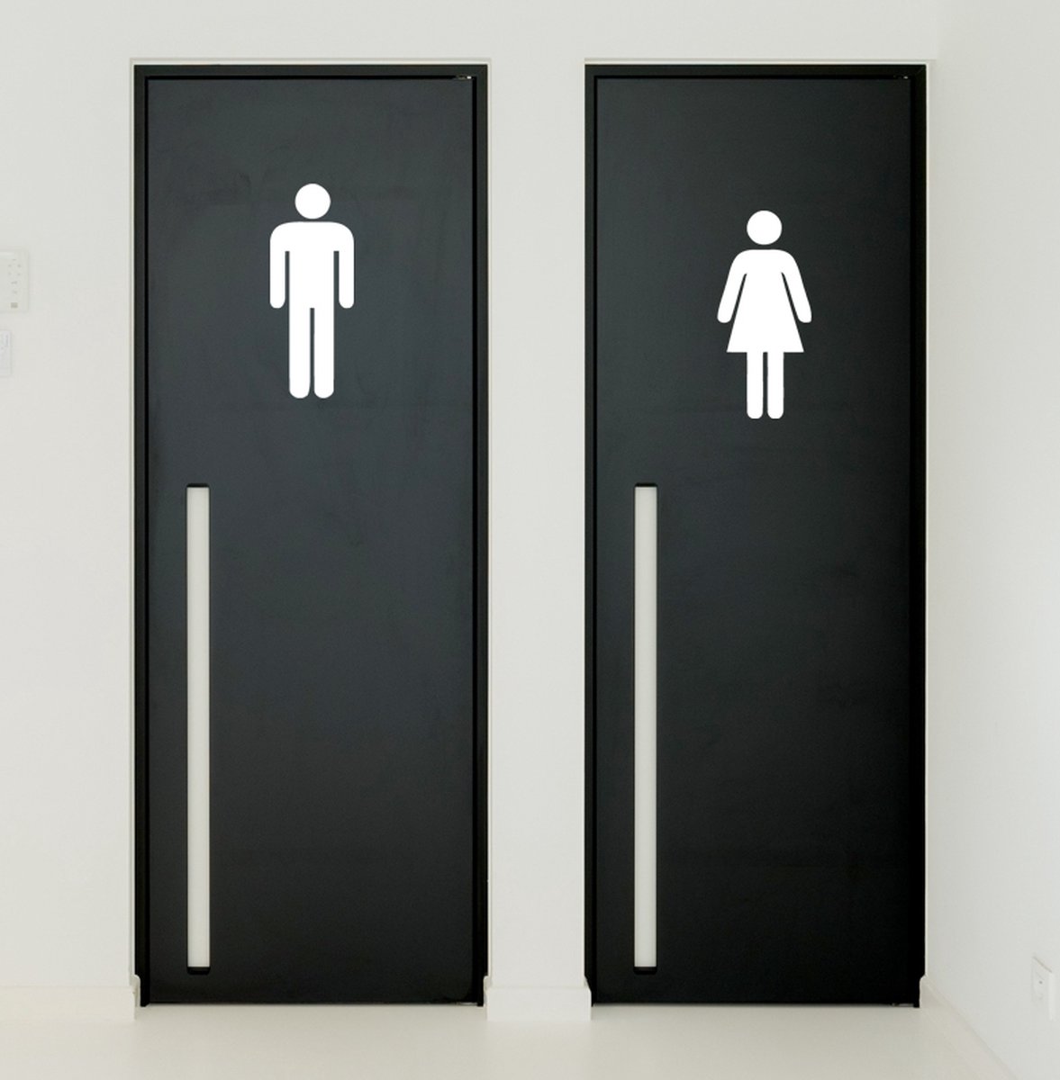 Toilet sticker - aanduiding - 3 stickers - wit - 30 cm | bol.com