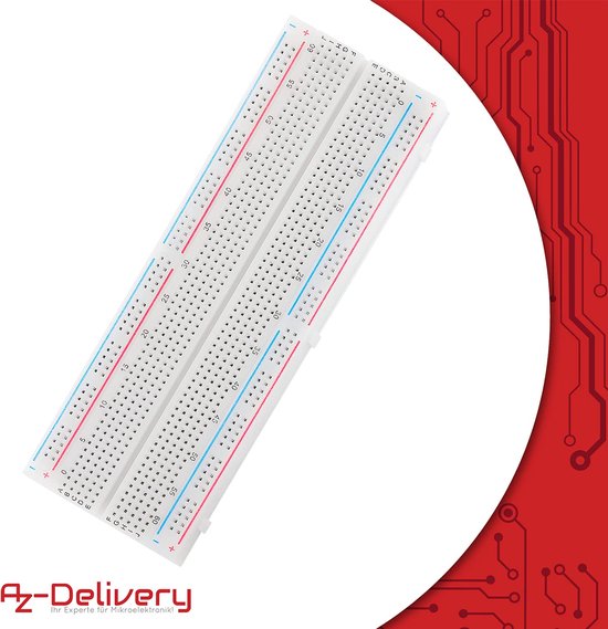 AZDelivery 5 x MB-102 Breadboard avec 830 contacts Compatible Arduino ...