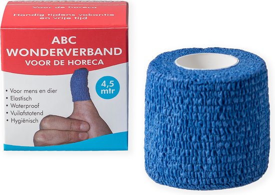 ABC-Wonderverband voor Horeca - BLAUW - 4.5 m x 5 cm | Zelfhechtend ...