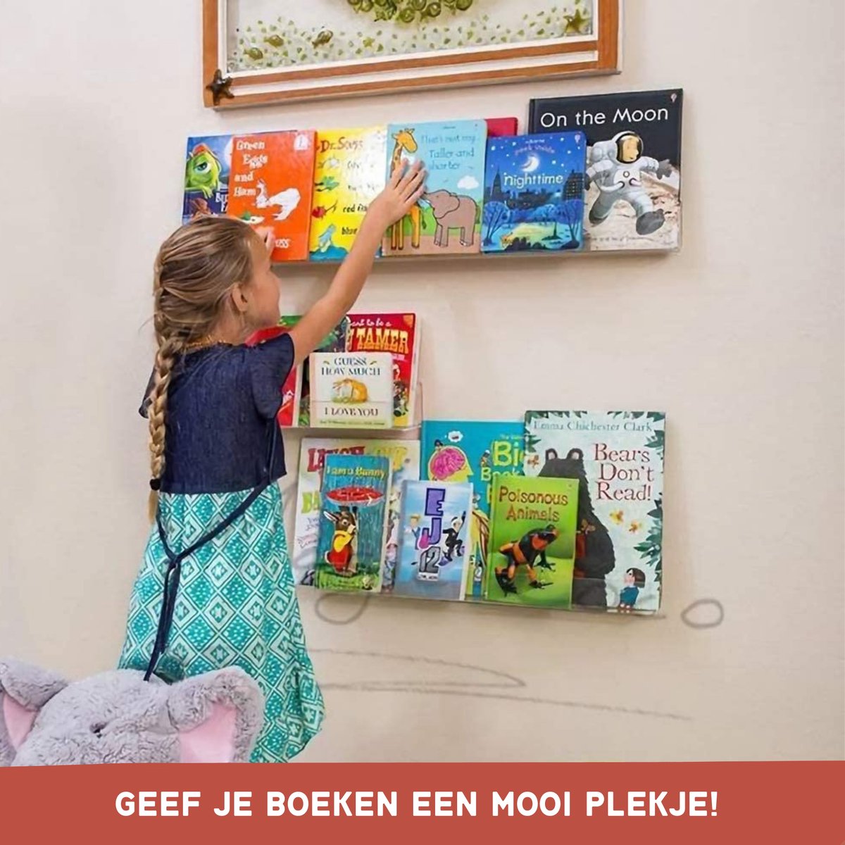 Babykamer Wandplanken - Boekenrek Kinderkamer Zwevend - 2 Stuks ...