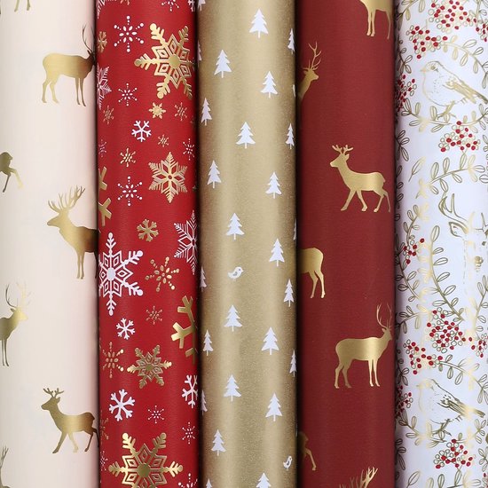WINTERCHARM cadeaupapier - Kerstpapier inpakpapier voor kerst - 200 x ...