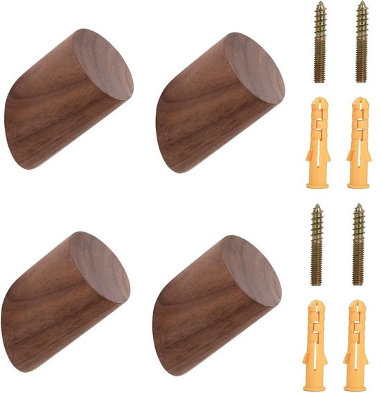 4 stuks - Wandkapstok Ophanghaakjes - Jashaak - Kapstok haakjes ...