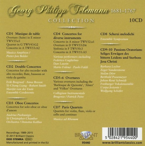 Various Artists - Telemann Collection (CD), various artists | CD (album ...