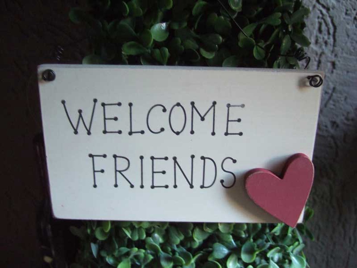 Tekstbordje welcome friends appletree | bol