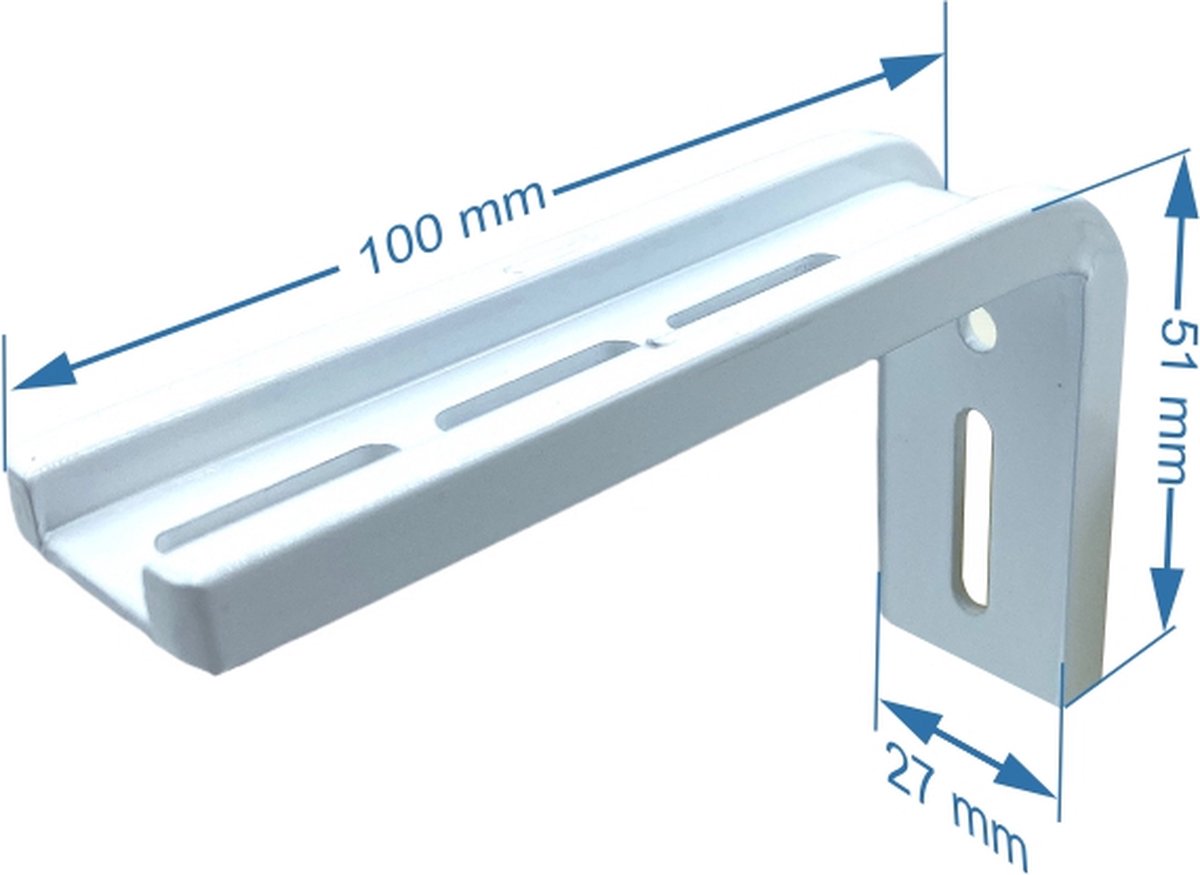 Aluminium hoekbeugel 100 x 51 x 27 mm t.b.v. binnenzonwering | bol