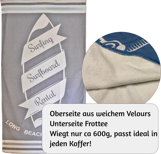 HOMELEVEL Grote strandhanddoek - Ultra Absorberend Katoenmix ...