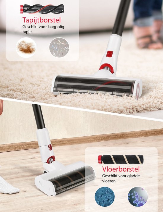 Steelstofzuiger Draadloos | 350W | Kruimeldief Snoerloos | Quortz ...