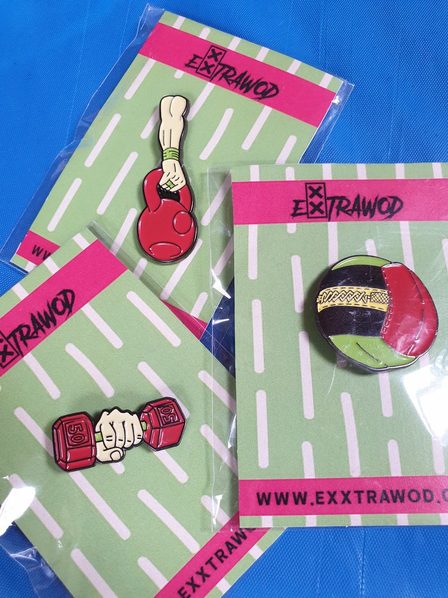 Crossfit Emaille Pin training gym enamel pins set x 3 giftset | bol.com