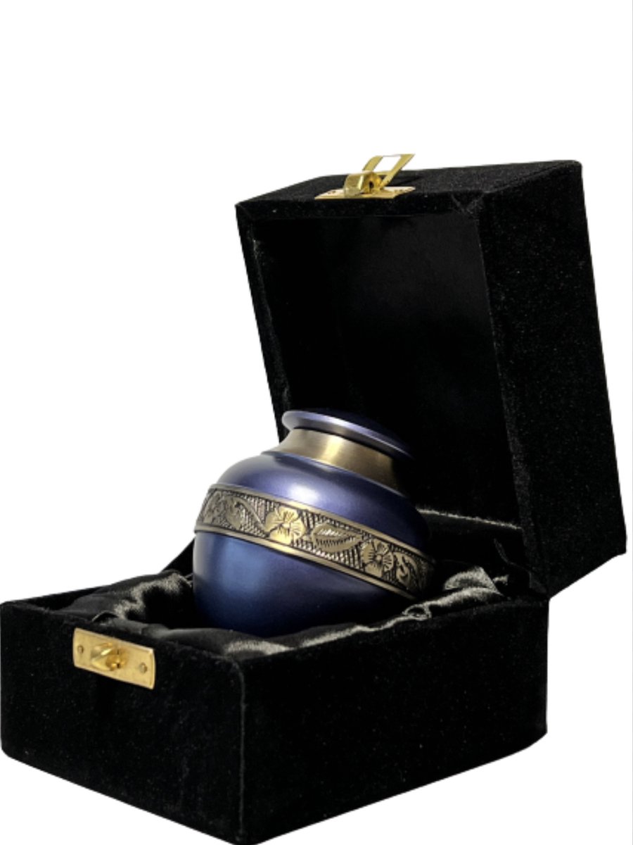 Mini Urn Delphi Engraved Blue 13755B | bol.com