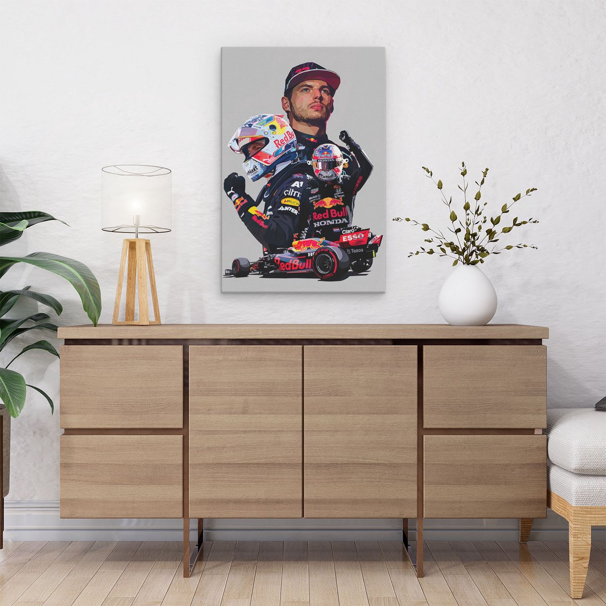 Artaza Canvas Schilderij Max Verstappen bij Red Bull F1 - 40x60 - Foto Op Canvas -... | bol.com