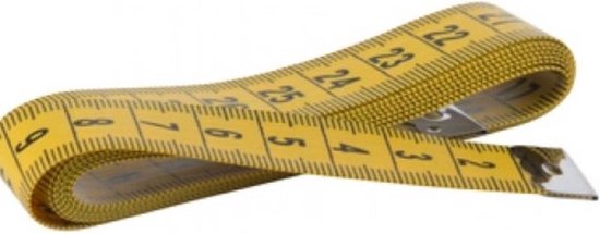 Meetlint - Centimeter - 150cm - Geel - Meetband - Lintmeter | bol