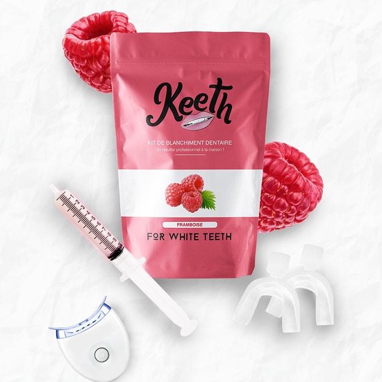 Keeth Tandenbleken- Tand bleek set Framboos smaak - Minder dan 0,1% ...