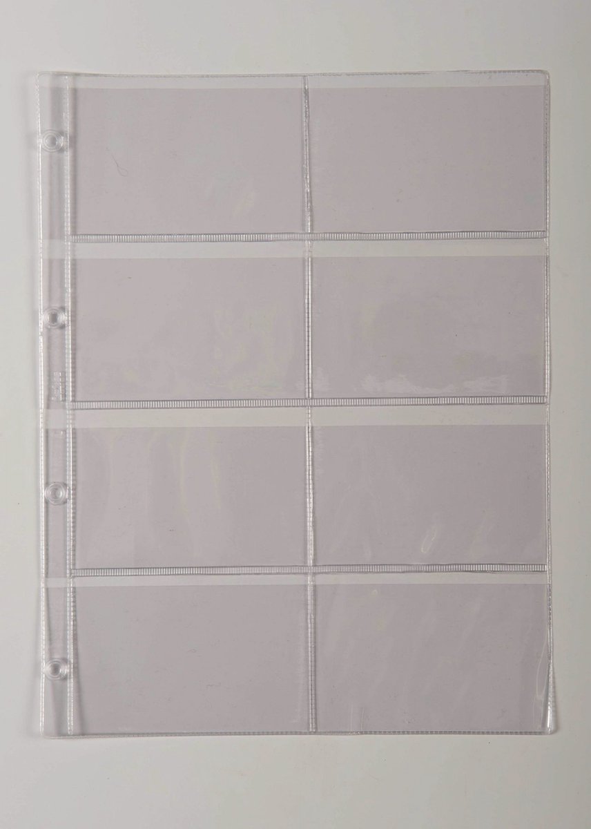 Insteekhoezen 8 vakken, A4, transparante bladen, voor 2-4 ringen, set ...