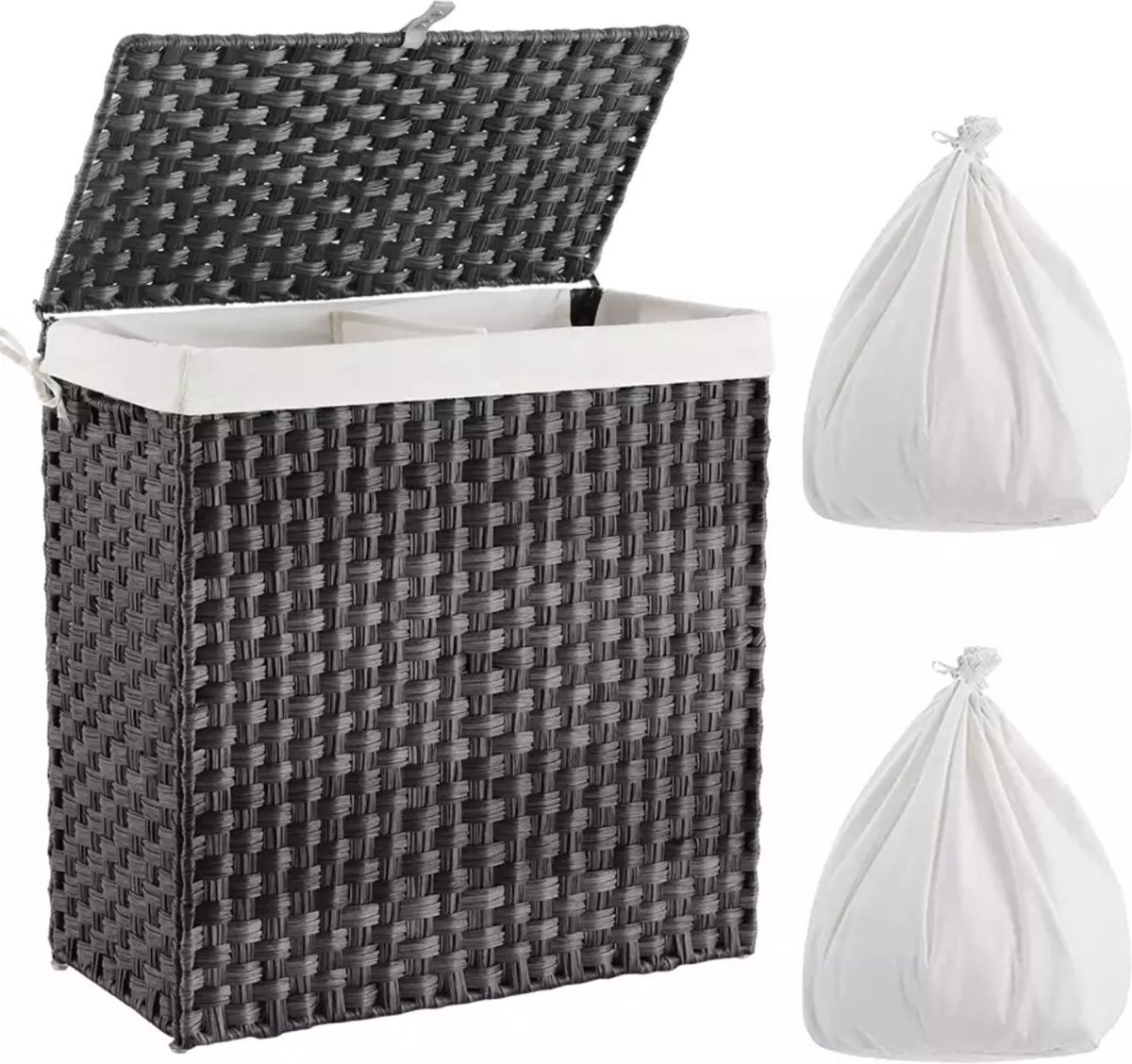 khorrt Wasmand - Wassorteerder - 110L - Wasmand Met Deksel - Wasmand ...
