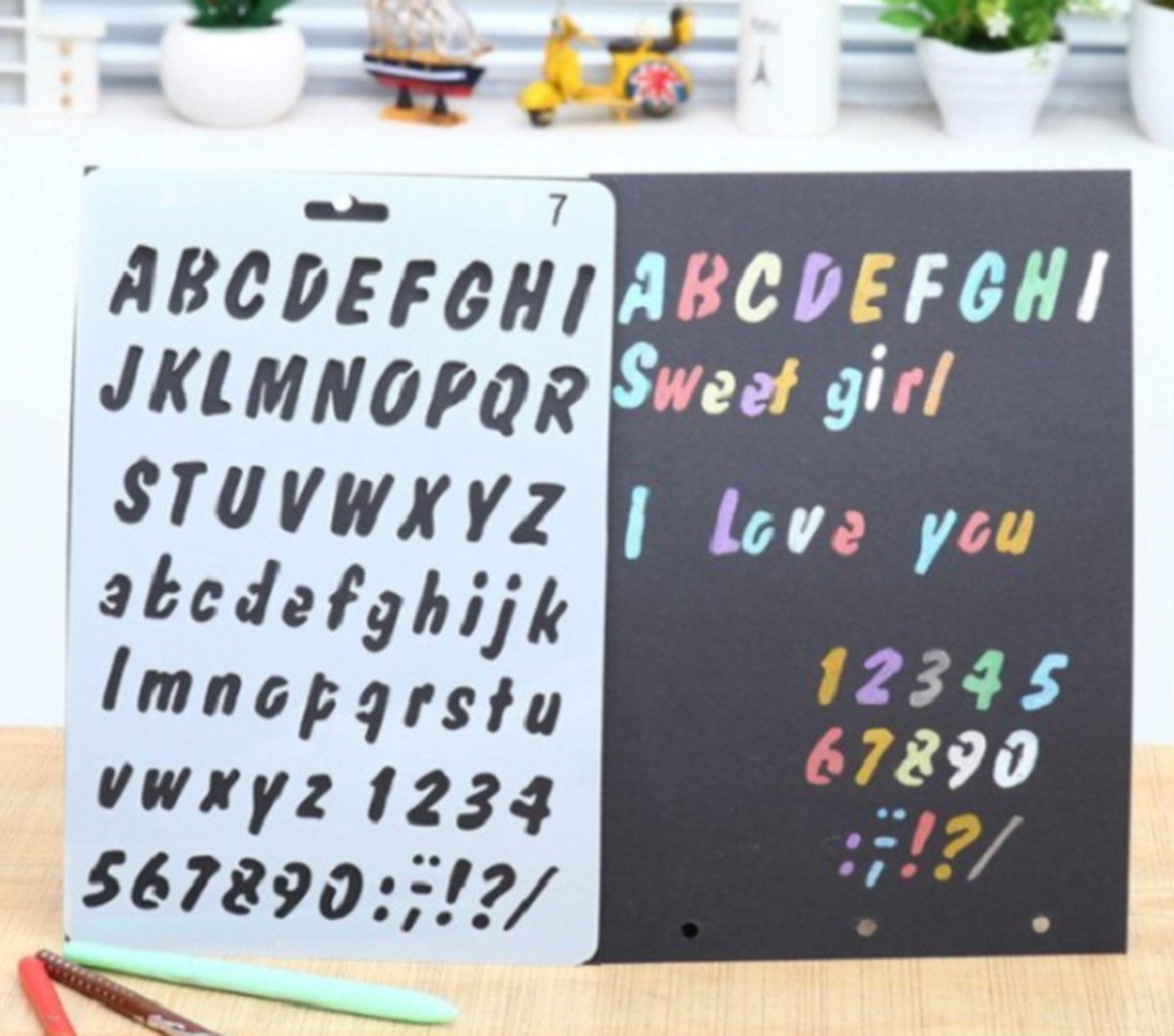 Lettersjablonen - Sjabloon met letters - Alfabet - ABC - Cijfers ...