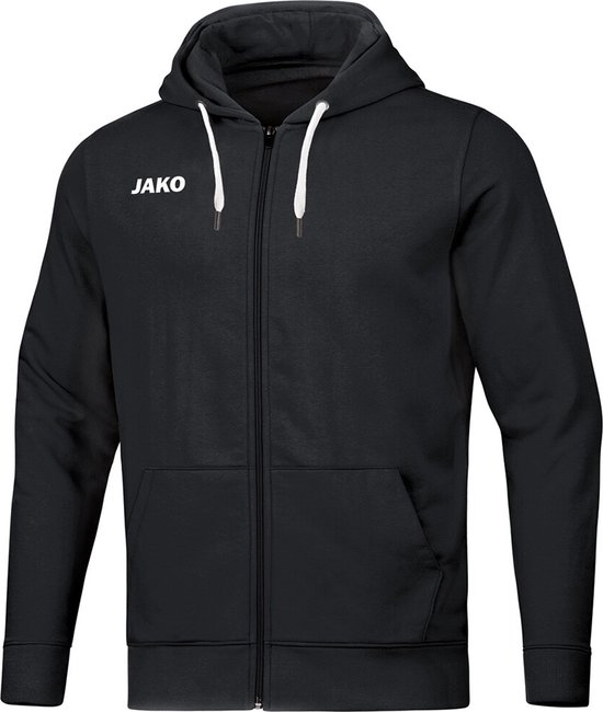 Jako - Hooded Jacket Base Junior - Jas met kap Base - 128 - Zwart | bol