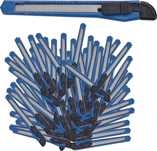 afbreekmes 100 stuks - 9 mm snijmes - afbreekbaar - tapijtmes ...