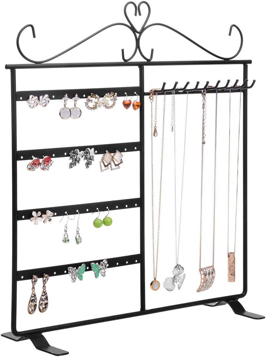 Luxe Sieradenhouder - Sieraden organizer rek- Metalen sieradenrekje ...