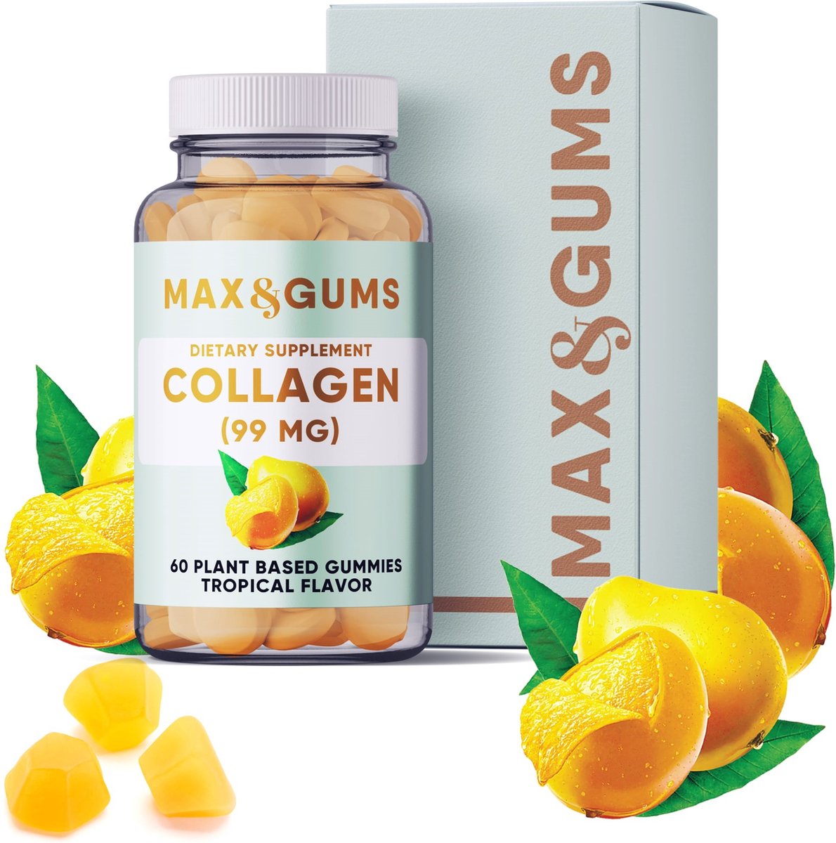 Max & Gums Collageen Gummies - Multivitamine - Glutenvrij - 60 gummies ...