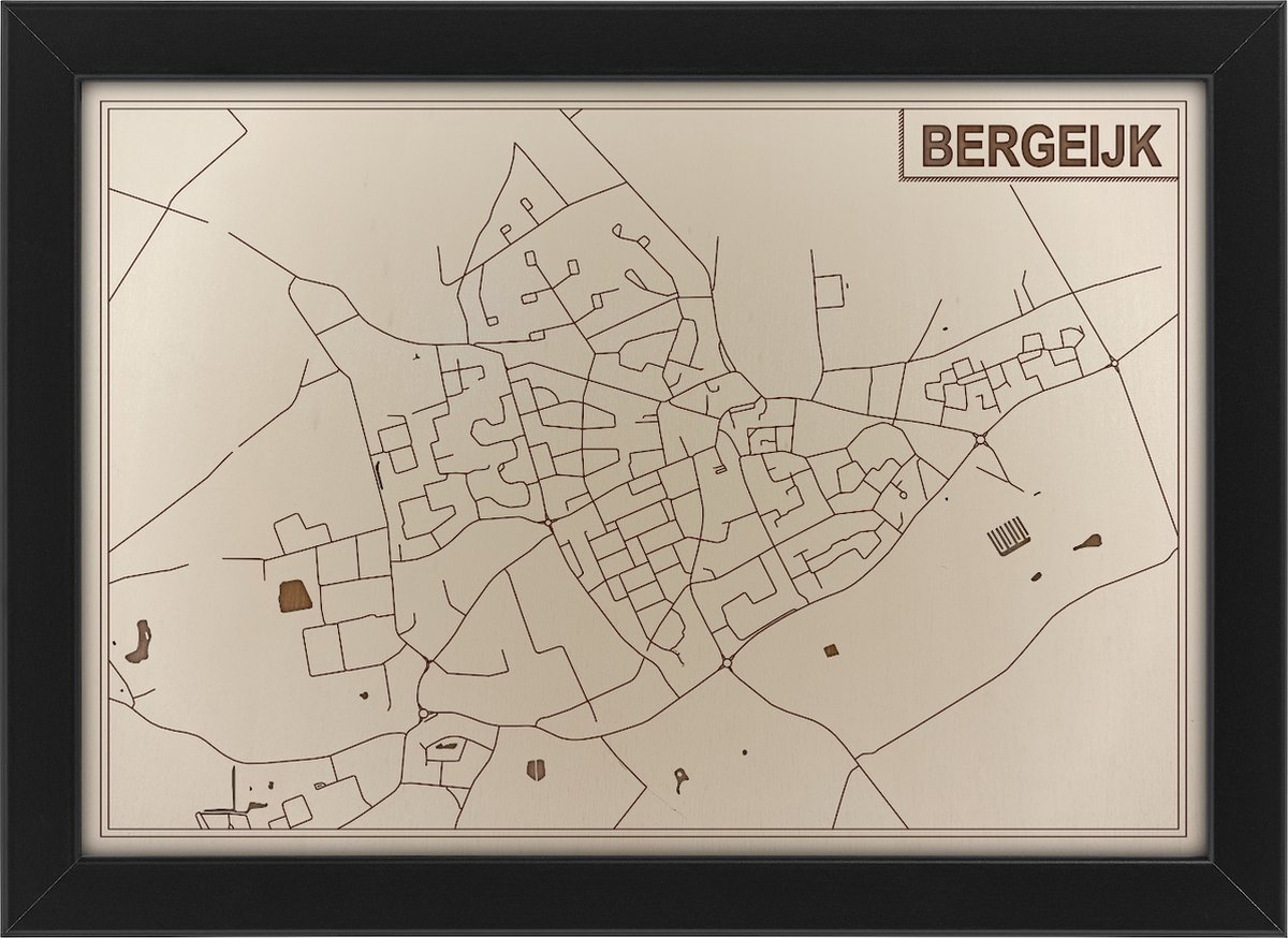 Houten stadskaart van Bergeijk | bol.com