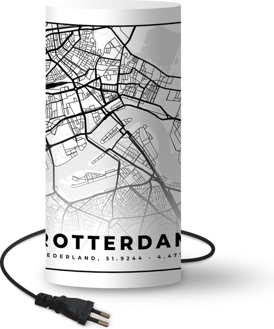 Lamp - Nachtlampje - Tafellamp slaapkamer - Kaart - Nederland ...