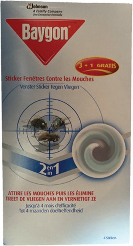 Baygon Venster Sticker Tegen Vliegen 4 st. | bol.com