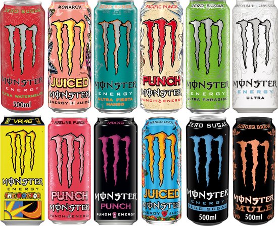 Monster Energy Proefpakket 12 verschillende smaken 12x50 cl | bol.com