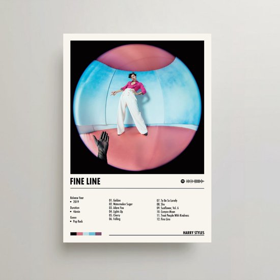 Harry Styles Poster - Fine Line Album Cover Poster - Harry Styles LP ...