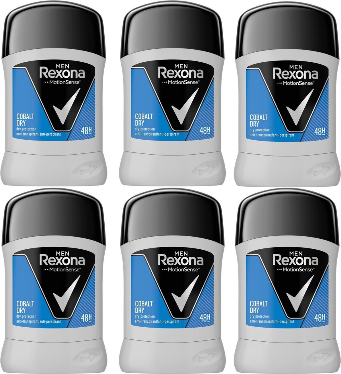 Rexona Men Cobalt Dry 6 x 50 ml Deo Stick - Deodorant - Anti ...