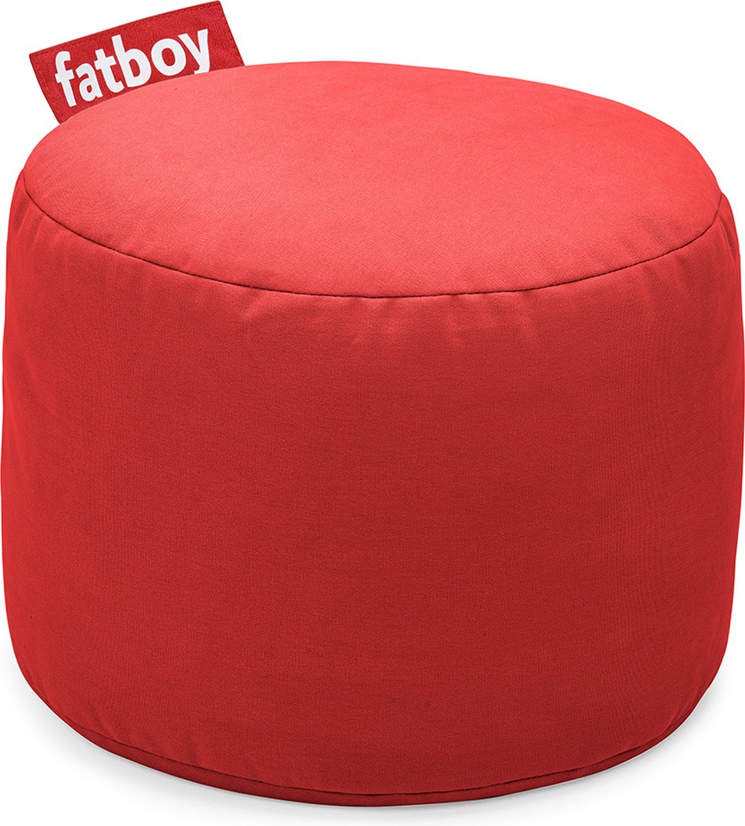 Fatboy Poef Rond Rood - 35h x ø 50 cm - Afwasbaar - Stonewashed | bol.com
