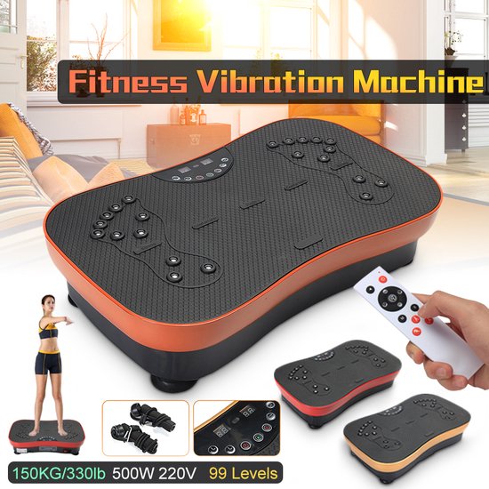 150KG/330lb 220V 500W Trilplaat Fitness Trilplaten-Fitnessapparaat-voor ...