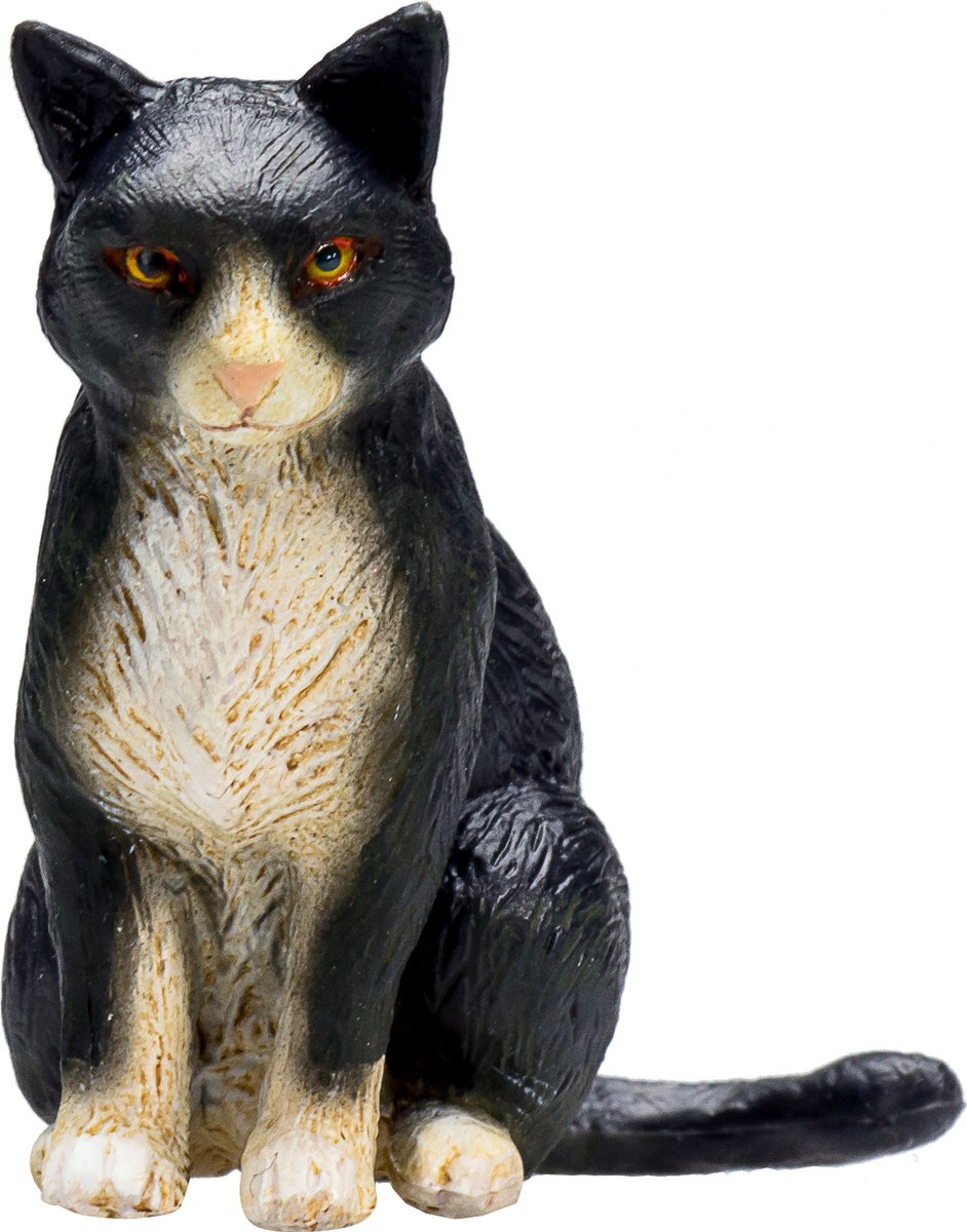 Mojo Pets speelgoed Kat Zittend Zwart Wit - 387371 | bol.com