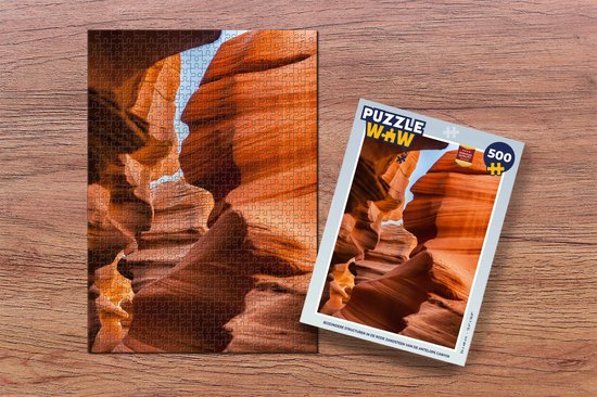 Puzzel Bijzondere structuren in de rode zandsteen van de Antelope ...