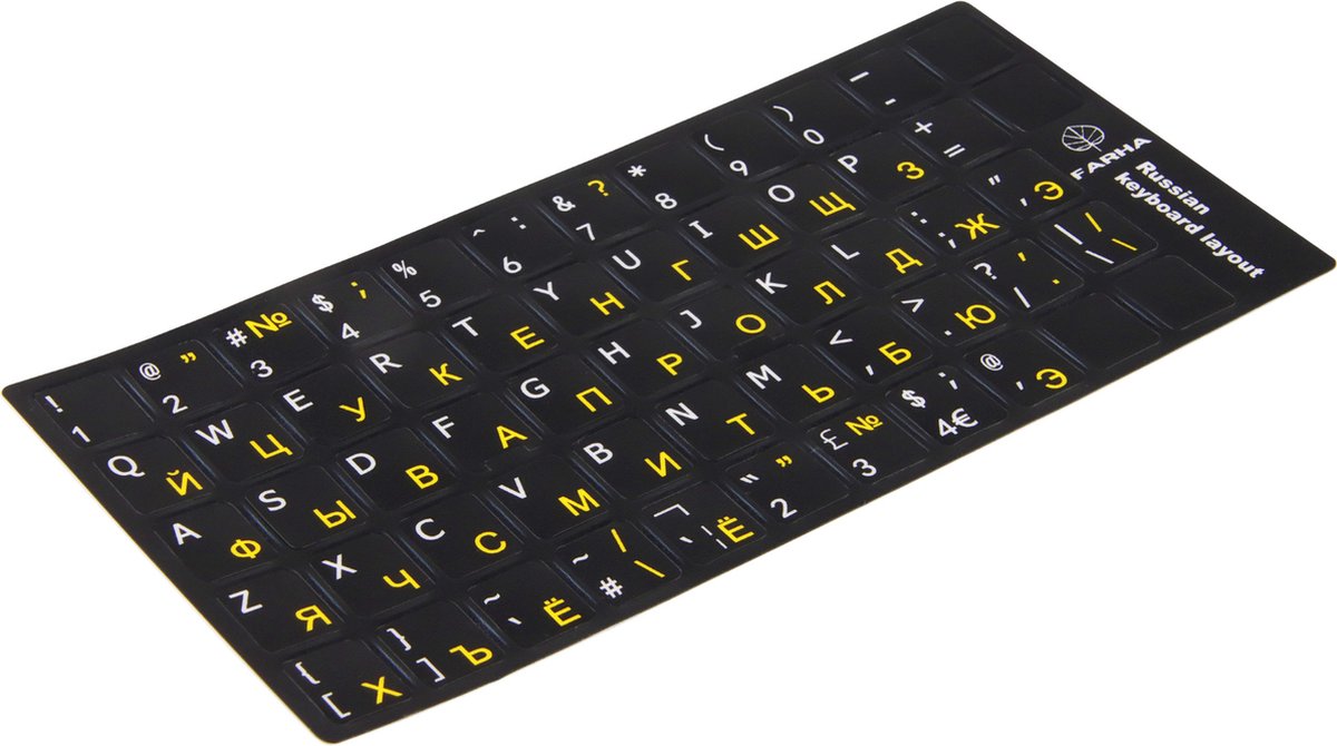 Russische toetsenbord stickers - Qwerty - Russisch leren - keyboard ...