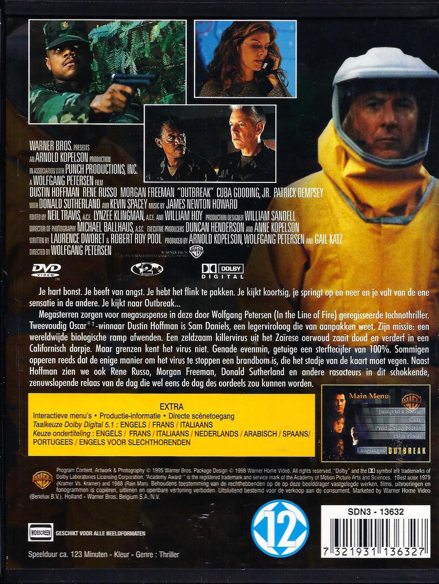 Outbreak (Dvd), Morgan Freeman | Dvd's | bol